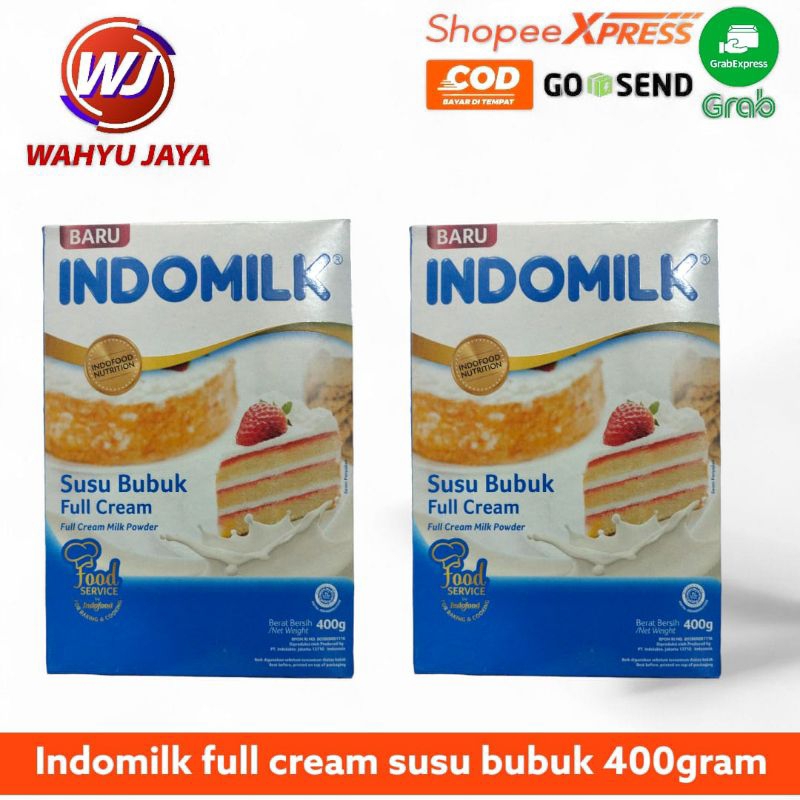 Jual Indomilk full cream susu bubuk 400gram | Shopee Indonesia