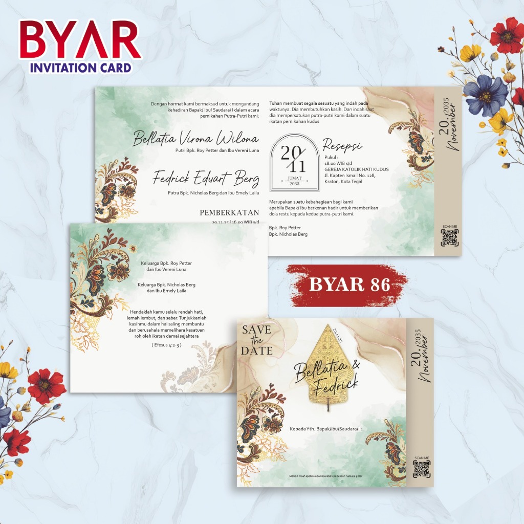 Jual Blangko Undangan BYAR 86 (Free File Setting Corel) | Shopee Indonesia