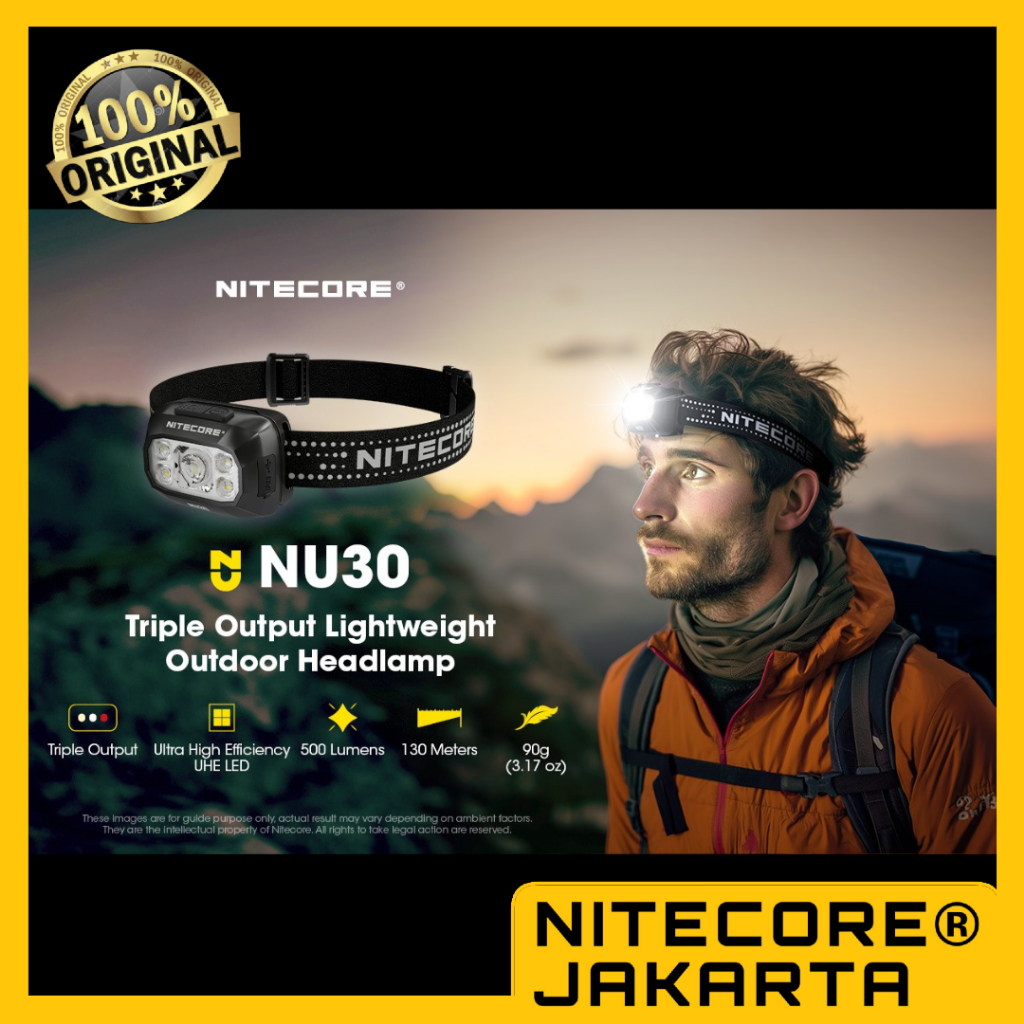 Jual Nitecore NU30 USB-C Rechargeable Outdoor Headlamp 500 Lumens ...