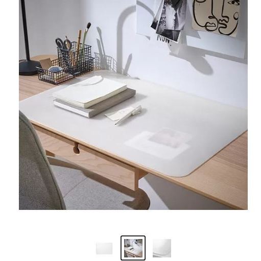 Jual Alas meja kerja, putih/transparan, 65x45 cm, alas tulis menulis ...