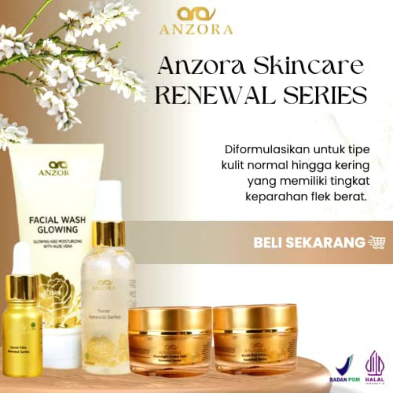 Jual Anzora skincare/anzora paket renewal/skincare anzora/paket renewal ...