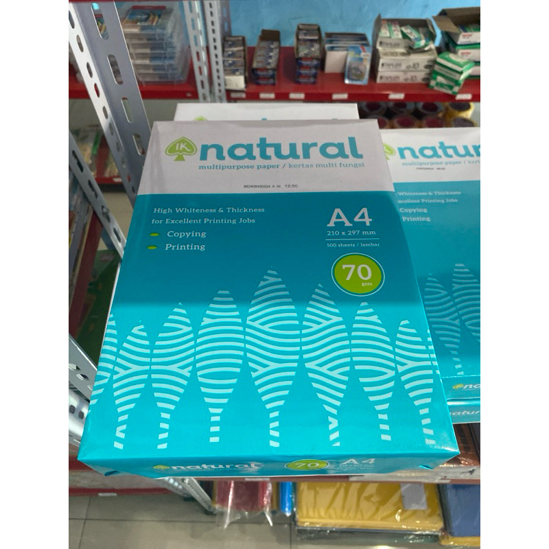 Jual KERTAS HVS PUTIH A4 NATURAL 70 GSM PRINT DAN FOTOKOPI | Shopee ...