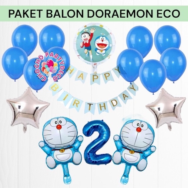 Jual Paket Balon DORAEMON ECO / Dekorasi Ulang Tahun Anak Doraemon ...