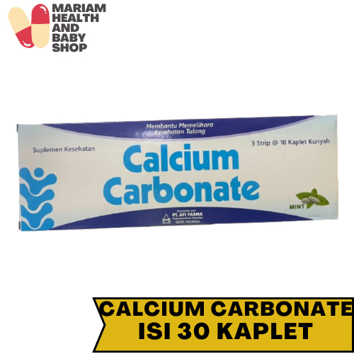 Jual Calcium Carbonate AFI Kaplet Kunyah Isi 30 Kap | Suplemen Tulang ...