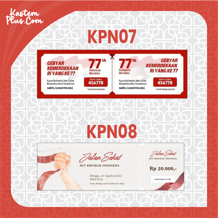 Jual Cetak Kupon Undian Jalan Sehat 17 Agustusan Custom Free Design ...