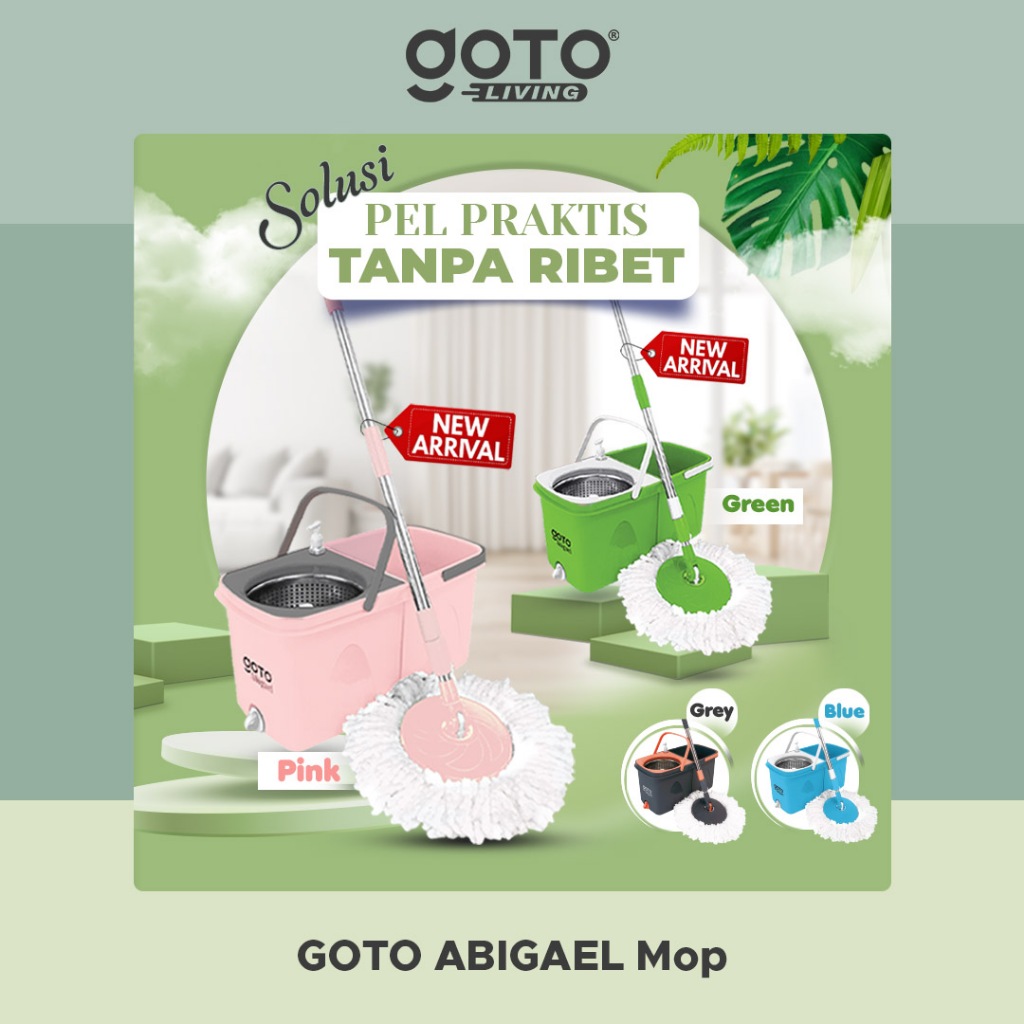 Jual Goto Abigael Spin Mop Ultra Alat Pel Pelan Set Putar Pembersih ...