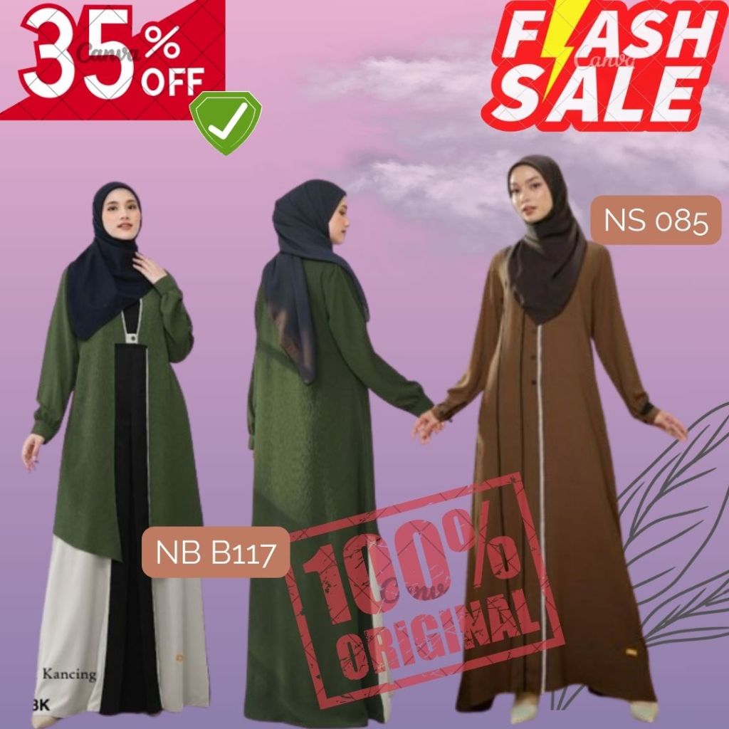 Jual GAMIS NIBRAS NS 085//NB B117 BUSANA MUSLIM NIBRAS KEREN | Shopee ...