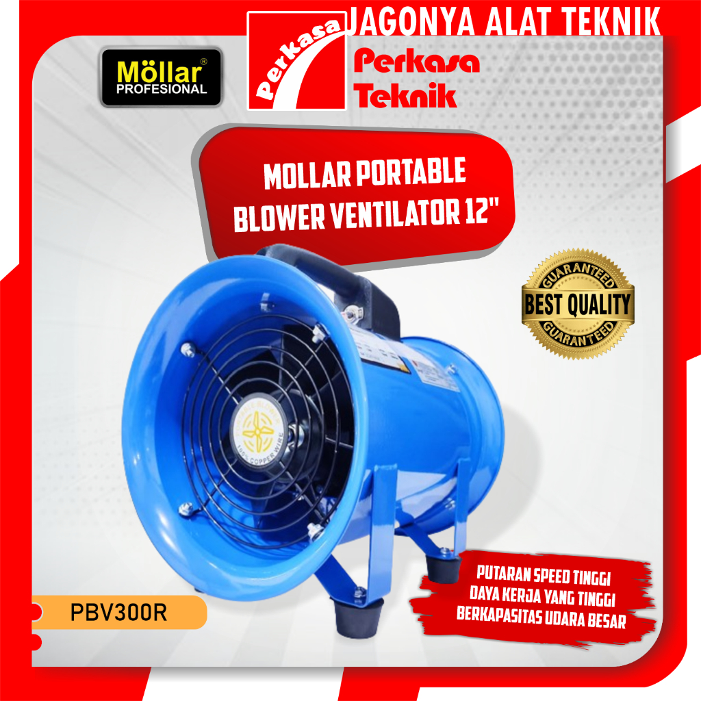 Jual MOLLAR PBV300R Portable Blower Ventilator 12" Exhaust Fan 12 Inch ...