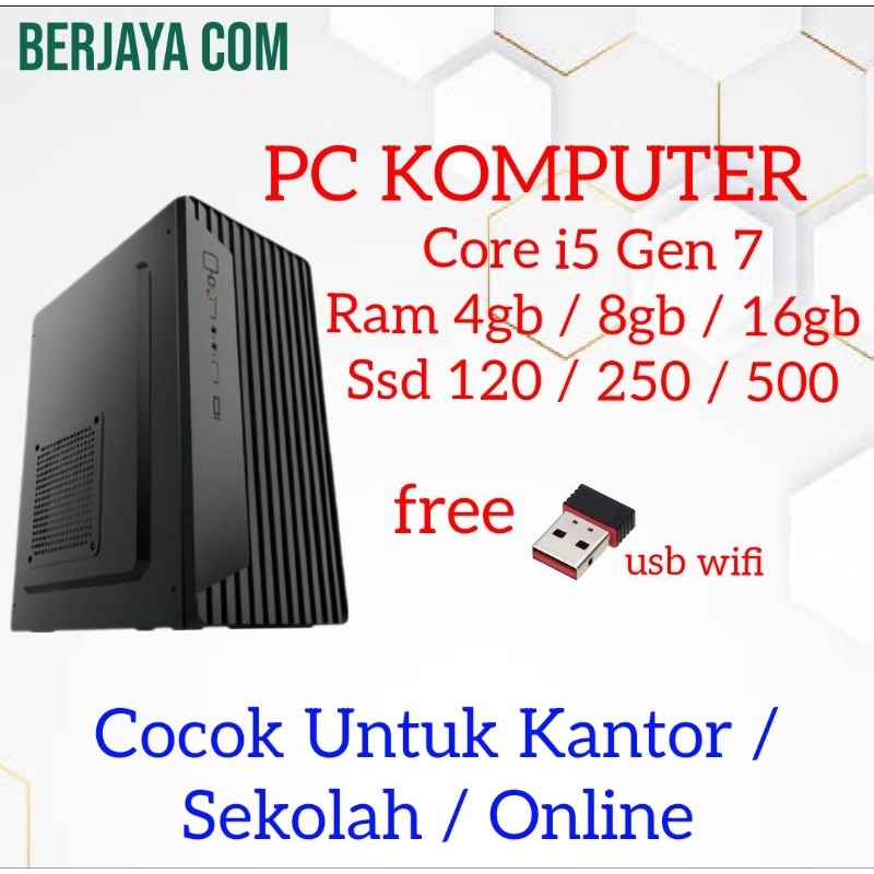 Jual Core i5 Gen 7 - 32gb Ram - 500gb ssd - Komputer Rakitan - Pc ...