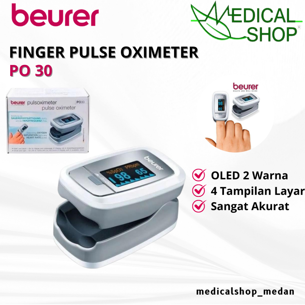Jual BEURER l FINGER PULSE OXYMETER PO 30 l Alat Ukur Saturasi Oksigen ...