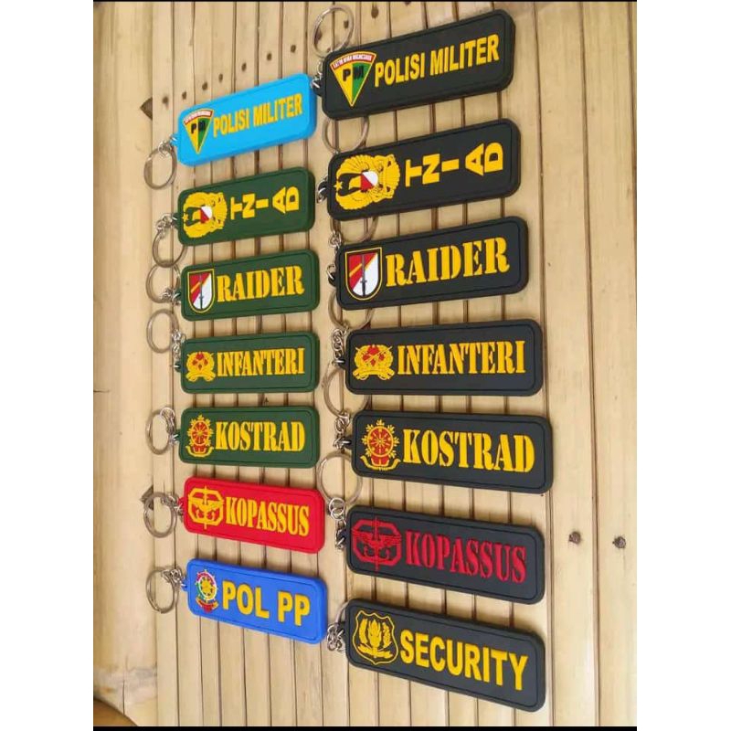 Jual Gantungan Kunci Mobil/Motor , Gantungan kunci karet PM,TNI AD ...