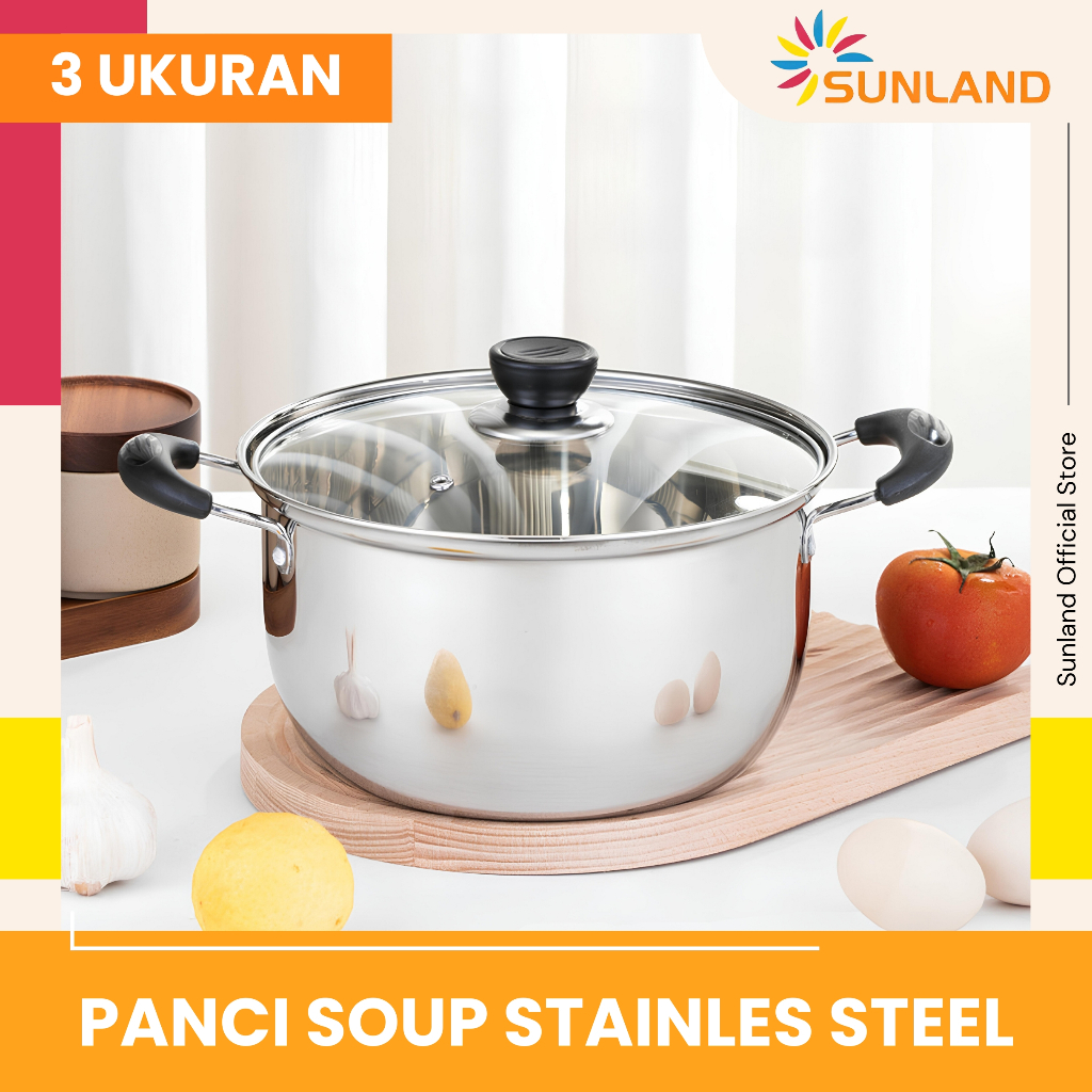 Jual SUNLAND Panci Susu Milk Pot Stainless Steel Tutup Kaca Peralatan ...