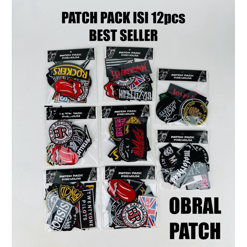 Jual ( PROMO ) Patch pack musik band legend isi 12pcs patch bordir pack ...
