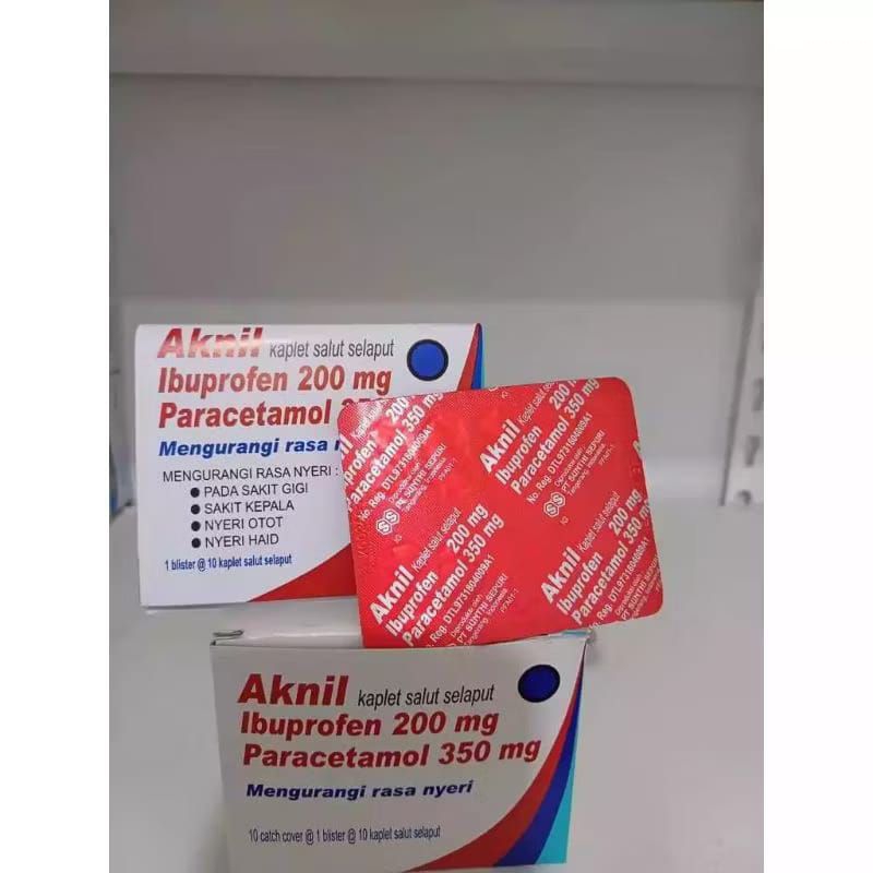Jual Aknil (Paracetamol 350mg, Ibuprofen 200mg) @1 strip 10 tablet ...