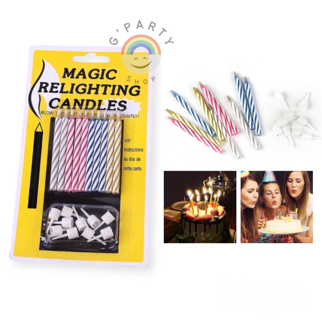 Jual Lilin Magic Relighting Candles isi 10pcs | Shopee Indonesia