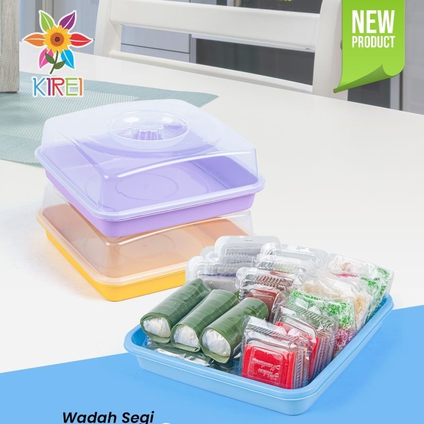 Jual Nic's Ahli Rumah - Kirei Betrix Tempat Roti Kue Segi dengan Tutup ...