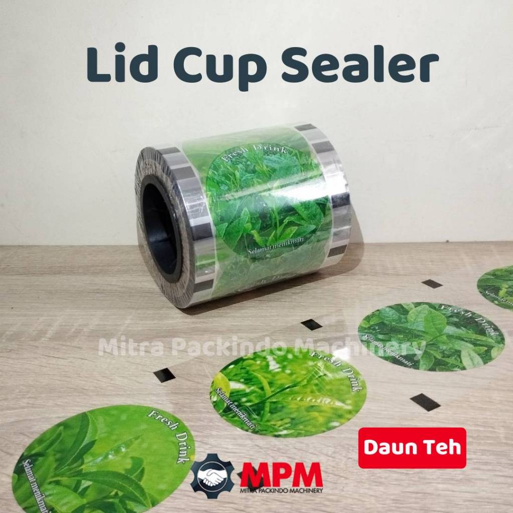Jual Plastik Lid Sealer Cup Daun Teh Polos Kartun Lucu / Plastic Seal ...
