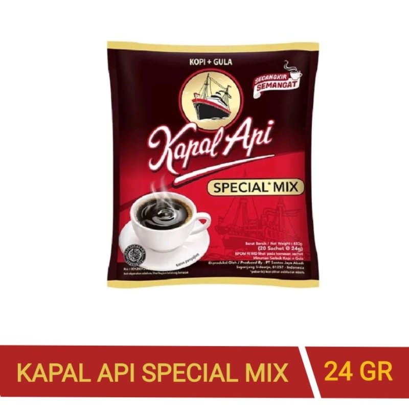 Jual Kapal Api Special Mix 23gr (1 Sachet) - Kopi Hitam Special Mix ...