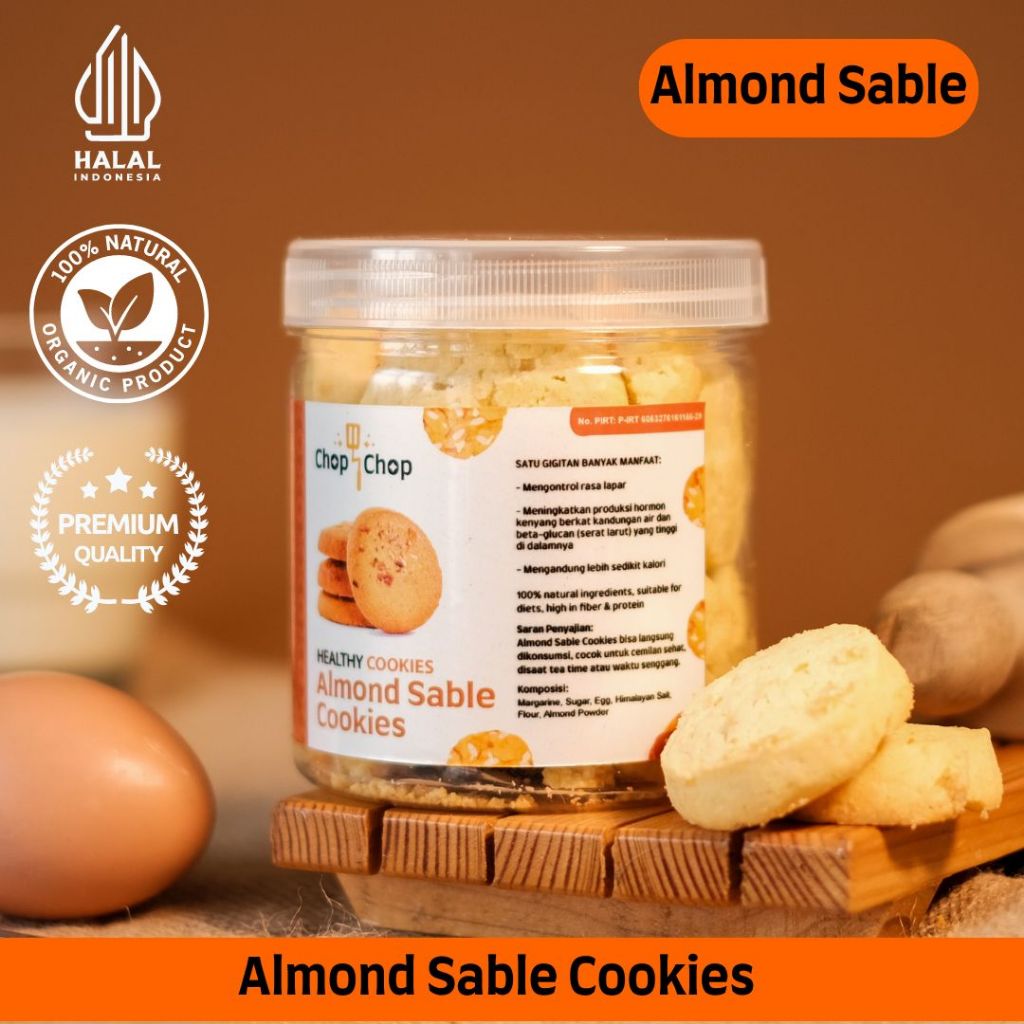 Jual Chop Chop Almond Sable Cookies - Healthy Cookies Dengan Almond ...
