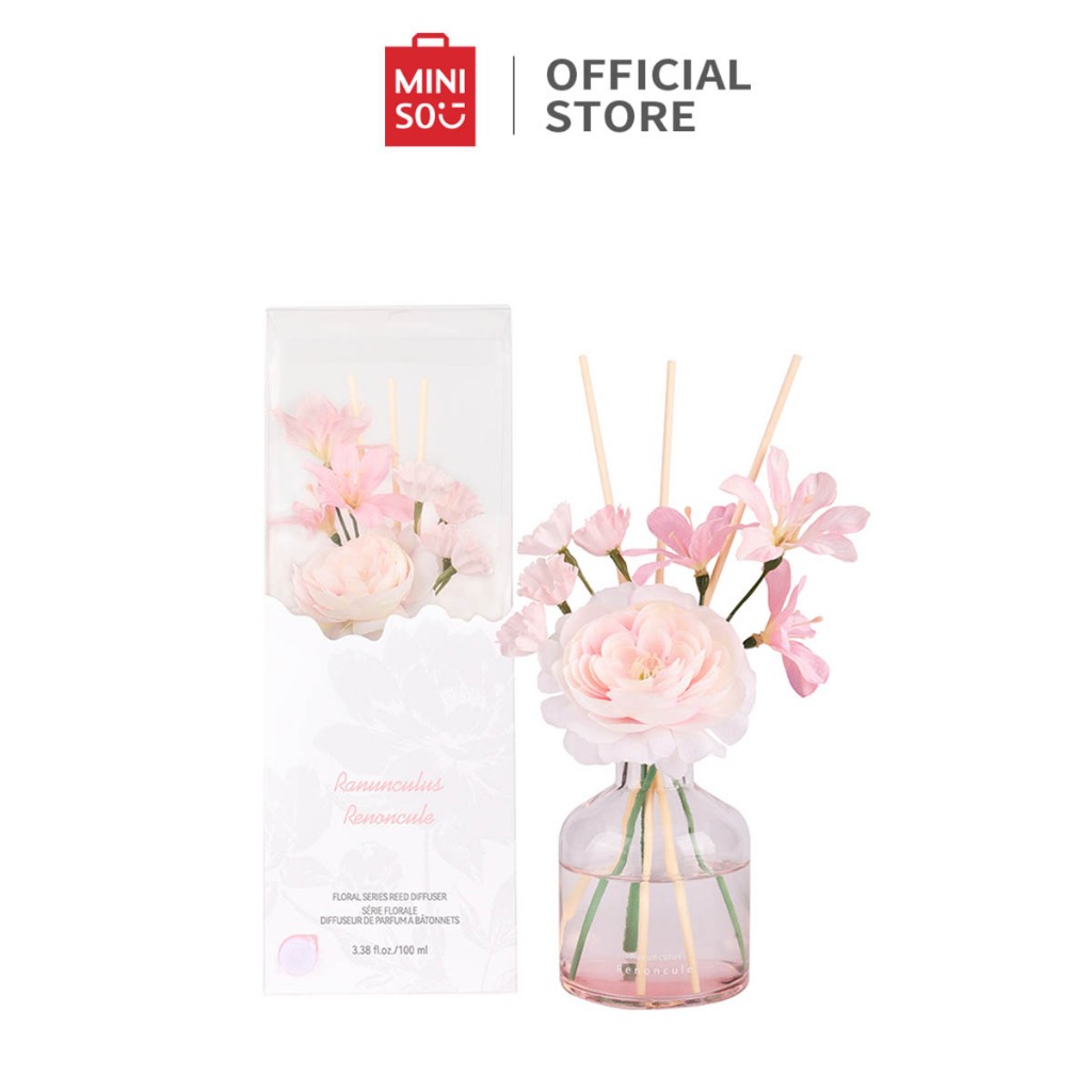 Jual Miniso Penyebar Buluh Floral Series Reed Diffuser Dekorasi Bunga ...