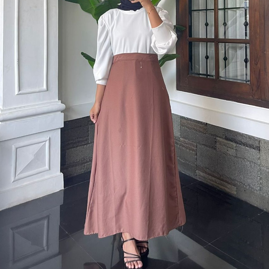 Jual ROK POLOS A-LINE SKIRT / GEA SKIRT POLOS ROK SHAKILA / ROK SPAN ...