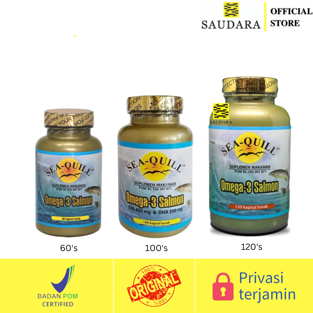 Jual Sea-Quill Omega-3 Salmon 60's, 100's, 120's | Shopee Indonesia