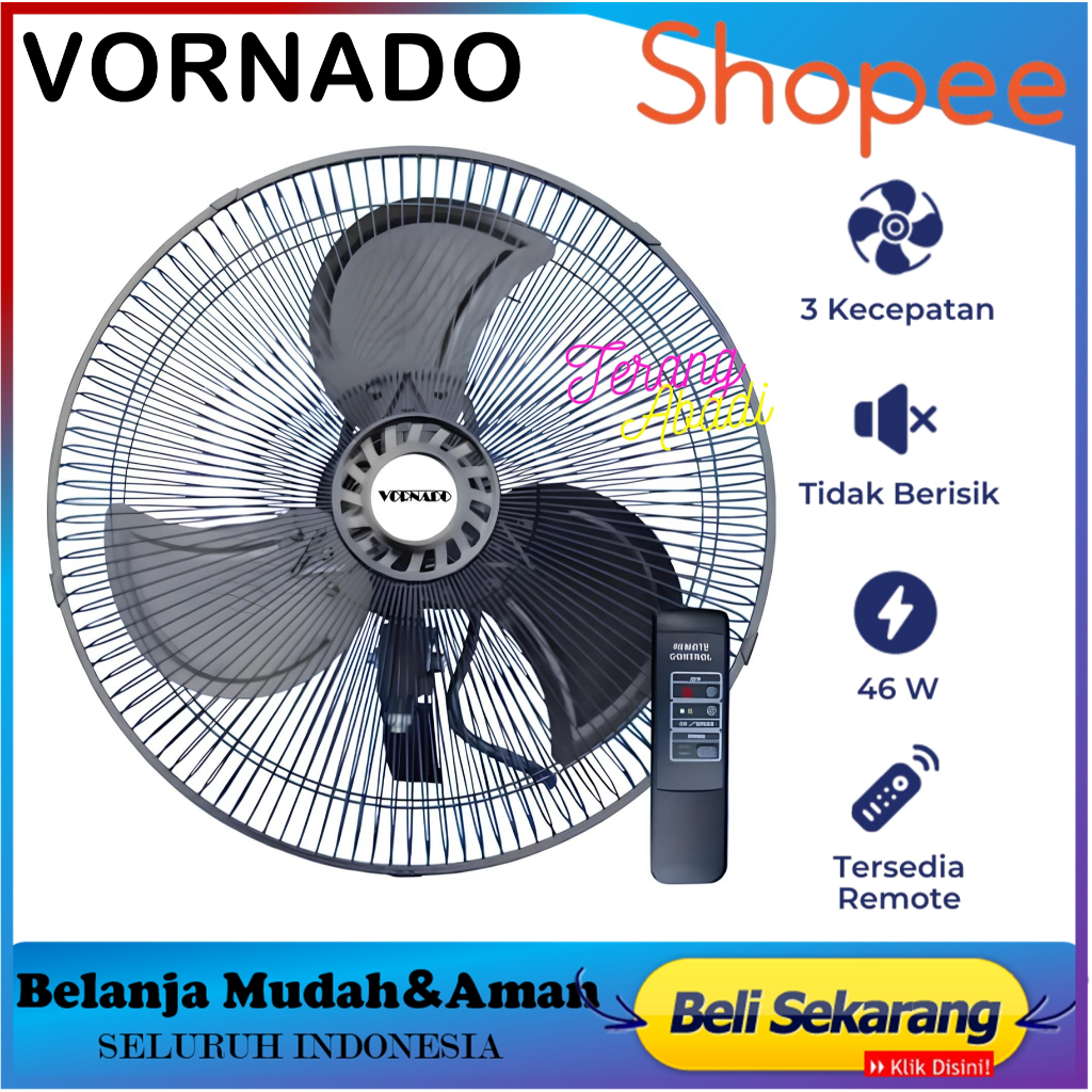 Jual Kipas Angin Vornado Wall Fan RHFW-45 18 Inch Remote besi | Shopee ...