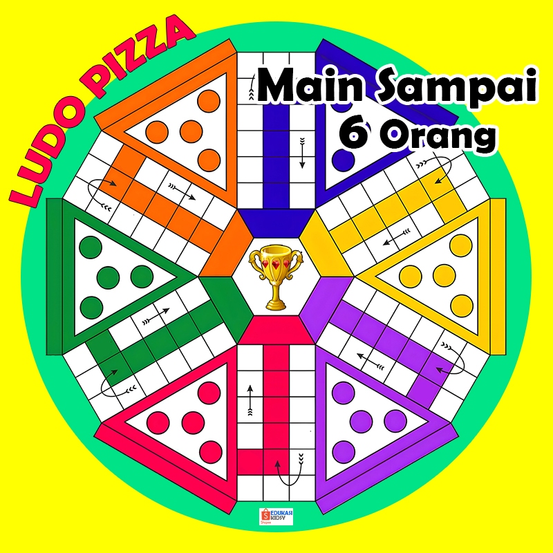 Jual Permainan Ludo Pizza Jumbo BIsa Main Sampai 6 Orang A | Shopee ...