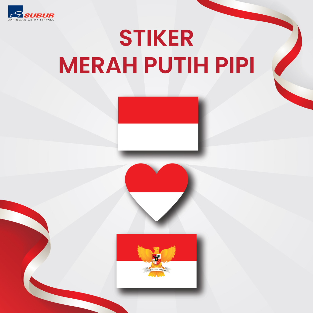 Jual MIN ORDER 4 PCS - STICKER PIPI BENDERA 17 AGUSTUS KREASI TEMPEL ...