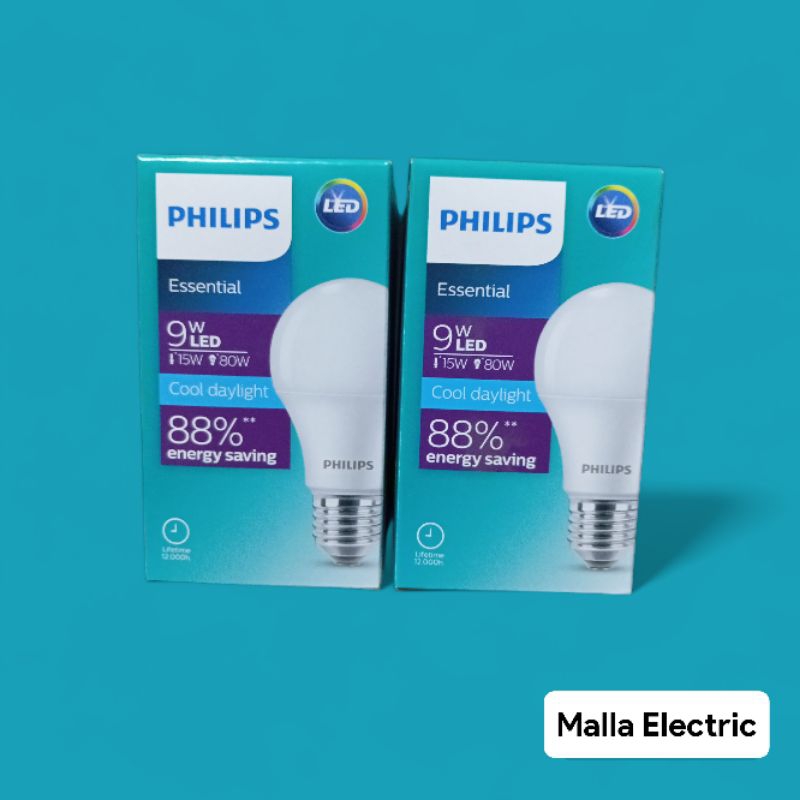 Jual LAMPU LED ESSENTIAL BULB PHILIPS 9W 9WATT PUTIH COOL DAYLIGHT ...