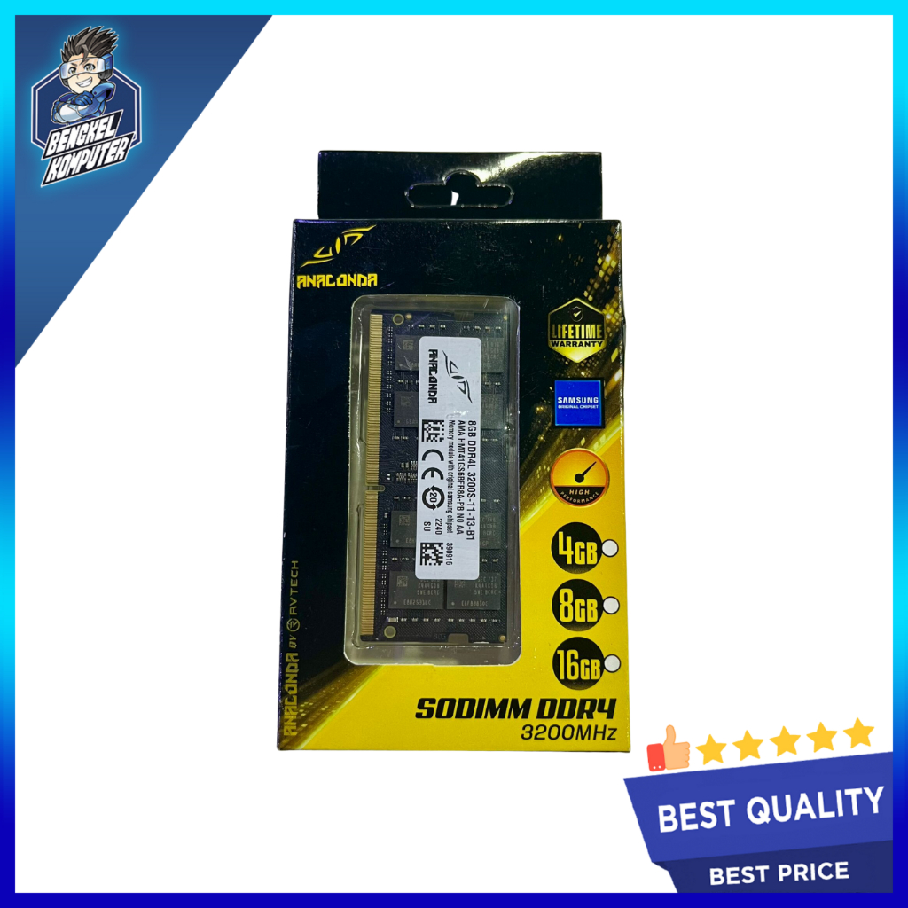 Jual RAM ANACONDA 8GB DDR4L 3200MHZ SODIMM | Shopee Indonesia
