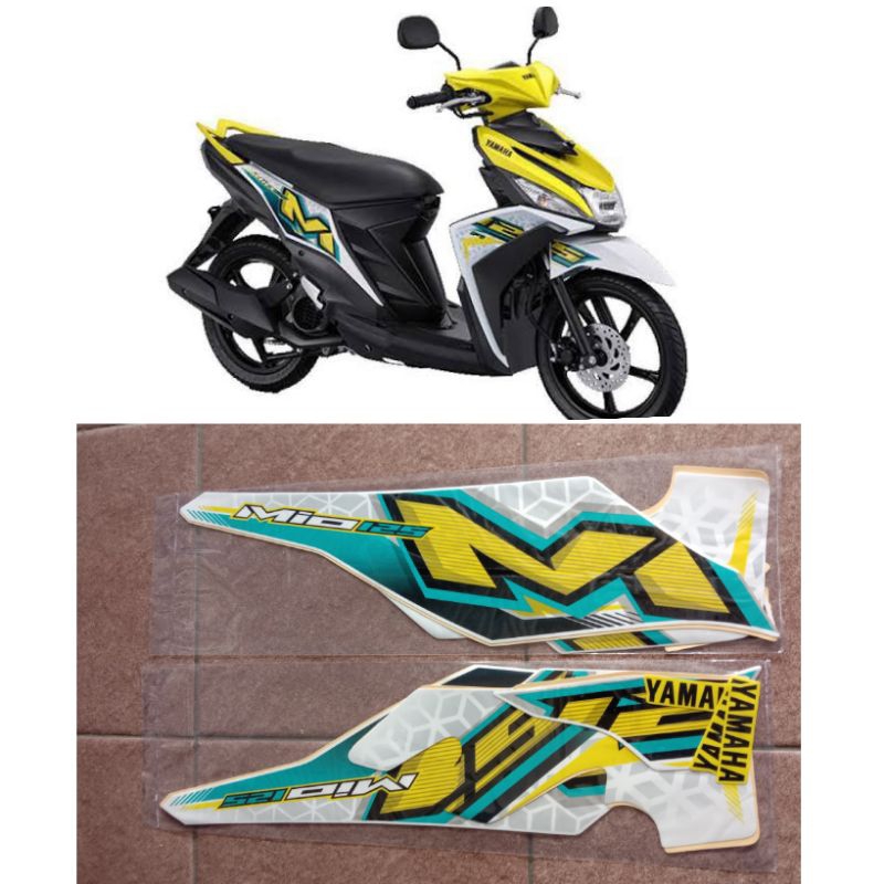 Jual Sticker striping mio m3 kuning 2024 / Lis body mio m3 2024 kuning ...