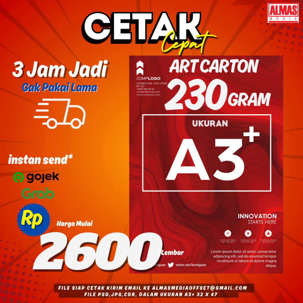 Jual art paper 230 art carton 230 | Shopee Indonesia