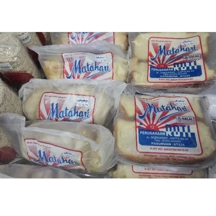 Jual PACK 250GR - MATAHARI ROTI MENTEGA VARIAN ROTI SISIR - ROTI ROUND ...