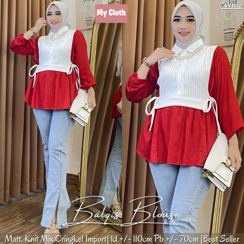 Jual BLOUSE TEMA MERAH-PUTIH // YUMNA BLOUSE •• GAURI BLOUSE ••MAYA ...