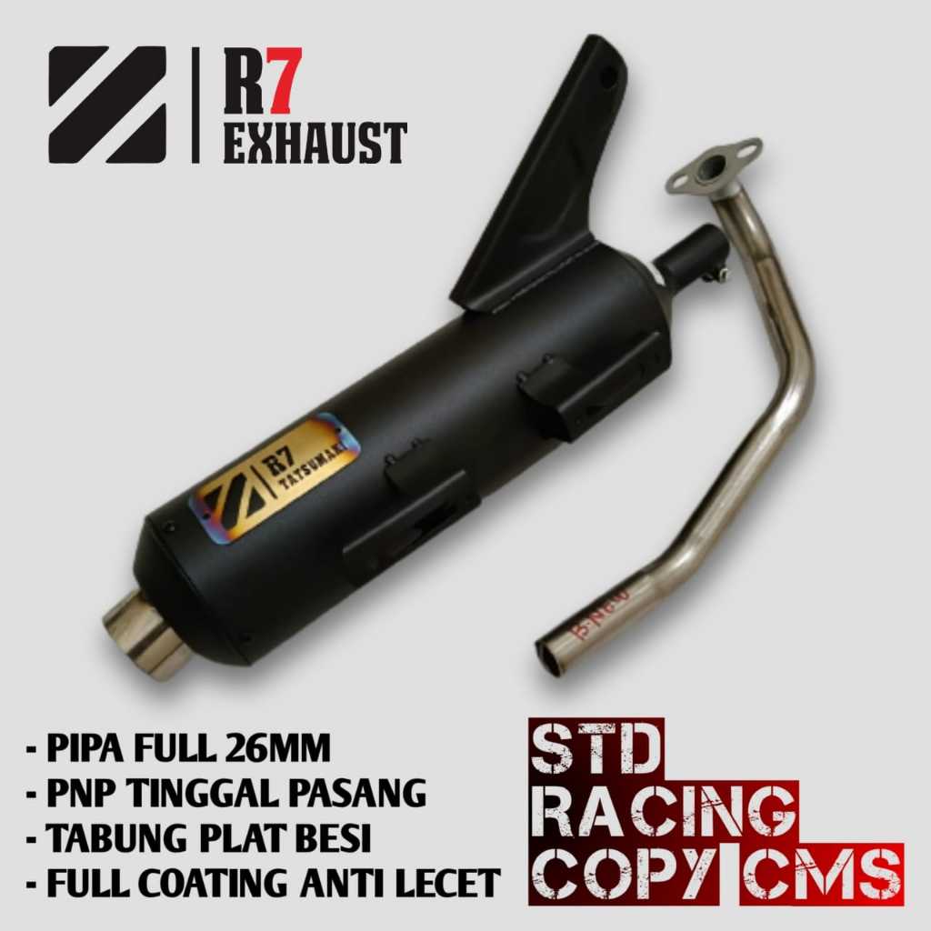 Jual R7 Exhaust | Knalpot Standar Racing Beat Scoopy Mio Genio Xeon ...
