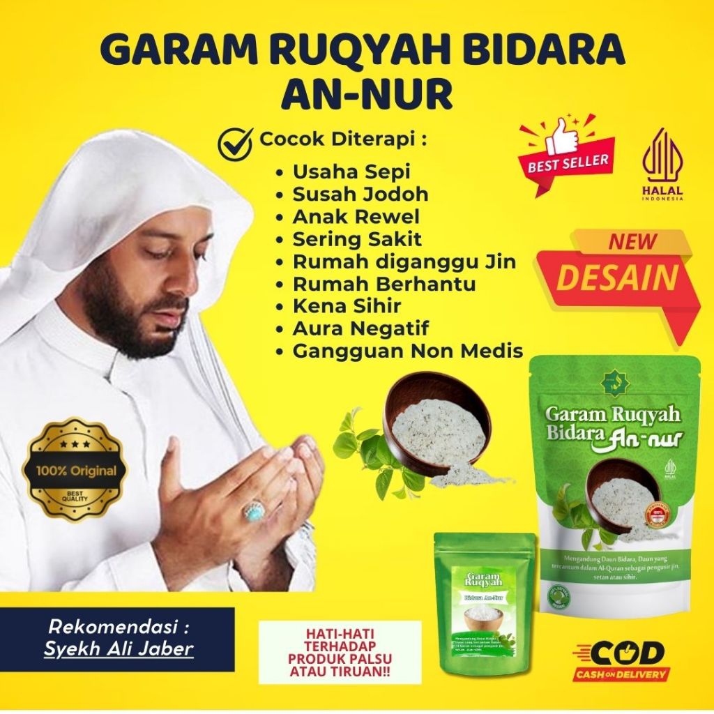 Jual GARAM RUQYAH BIDARA AN NUR 500gr-PENANGKAL SIHIR dan jin jahat ...