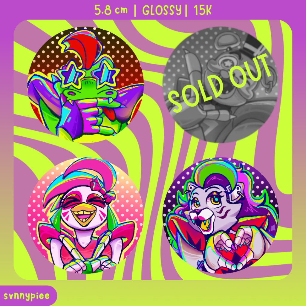 Jual FNaF Security Breach Pin | Freddy, Monty, Chica, Roxanne | Shopee ...