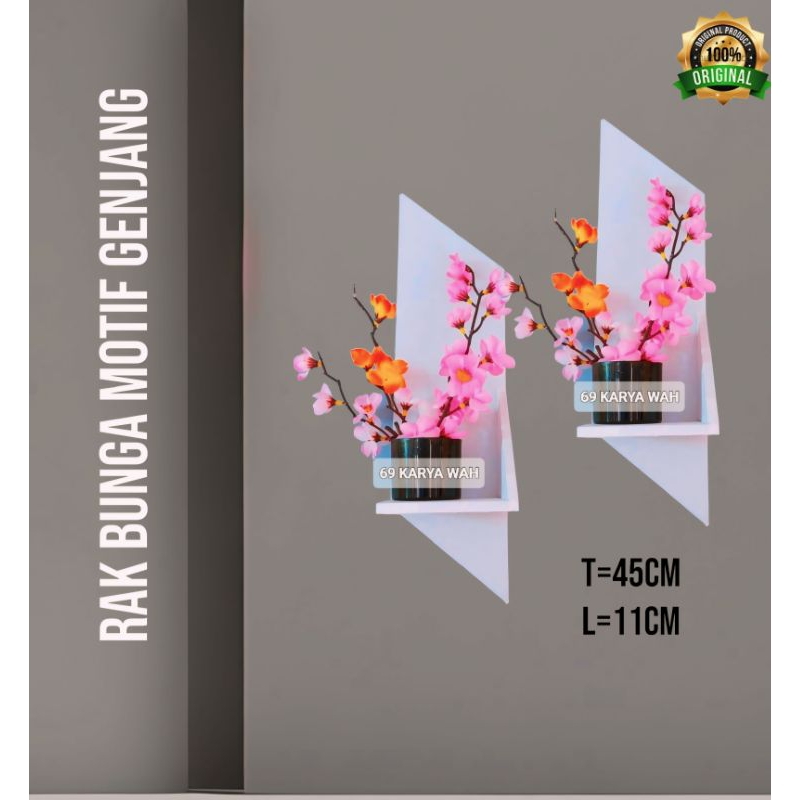 Jual RAK PRAKTIS TIPE GENJANG Hiasan bunga || RAK GANTUNG || RAK HIASAN ...