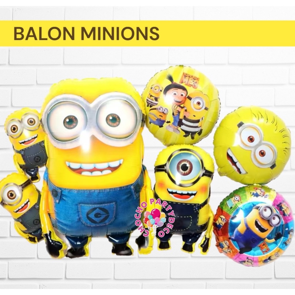 Jual Balon MINION DESPICABLE ME / Balon Foil Minions | Shopee Indonesia