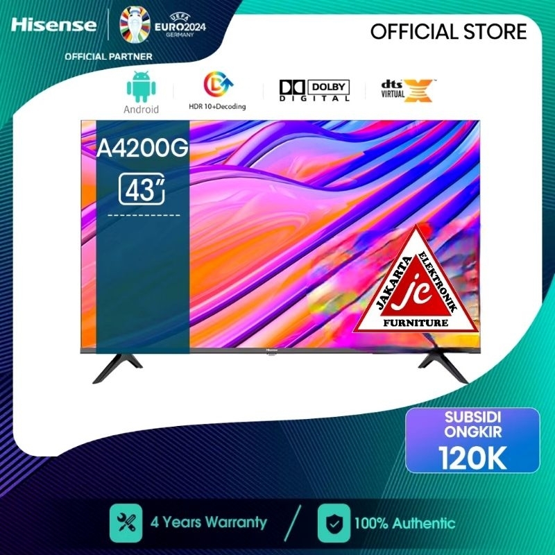 Jual HISENSE LED SMART ANDROID TV FHD 43" 43A4200G | Shopee Indonesia