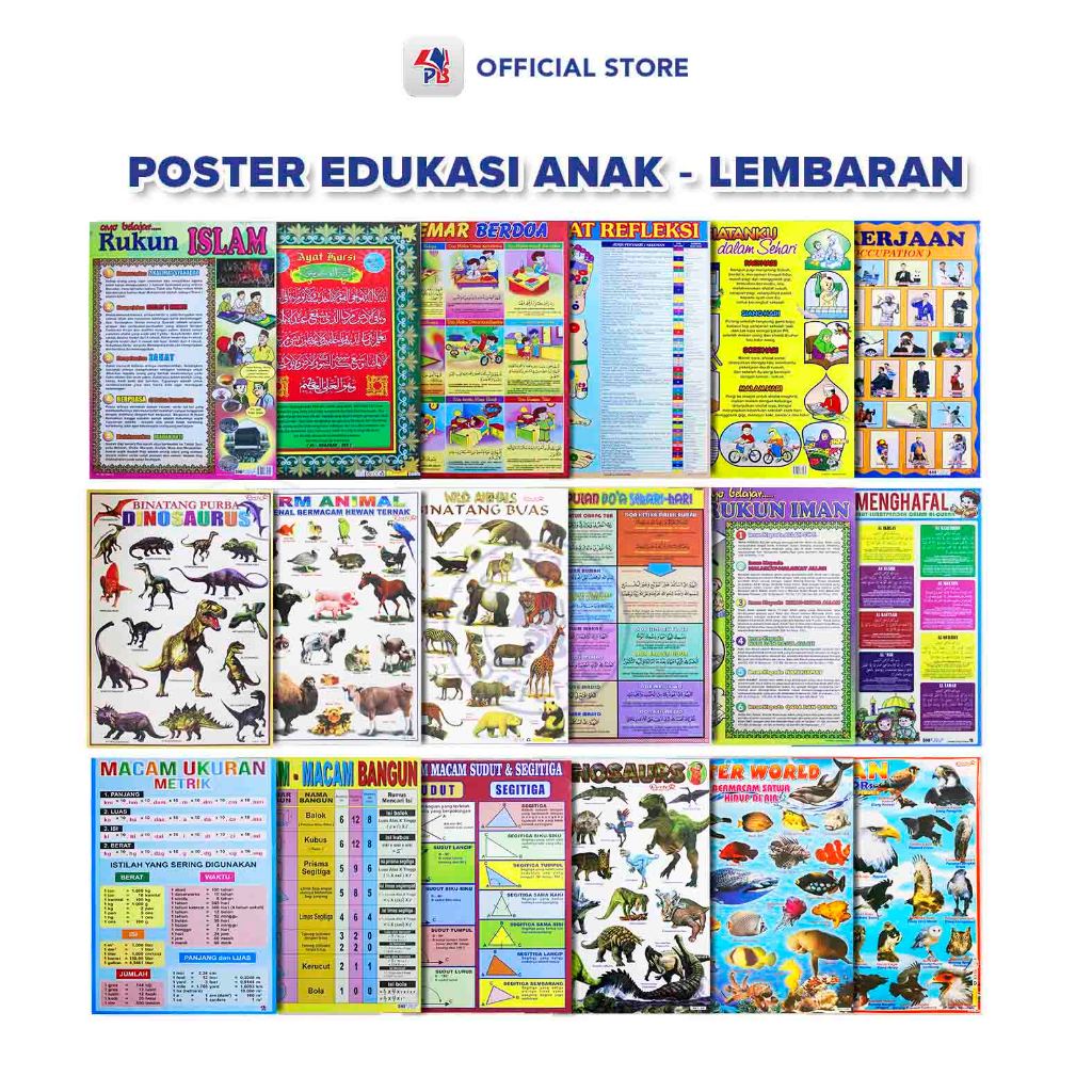 Jual Poster Edukasi Anak / Mainan Edukasi Anak / Poster Anak Islami ...