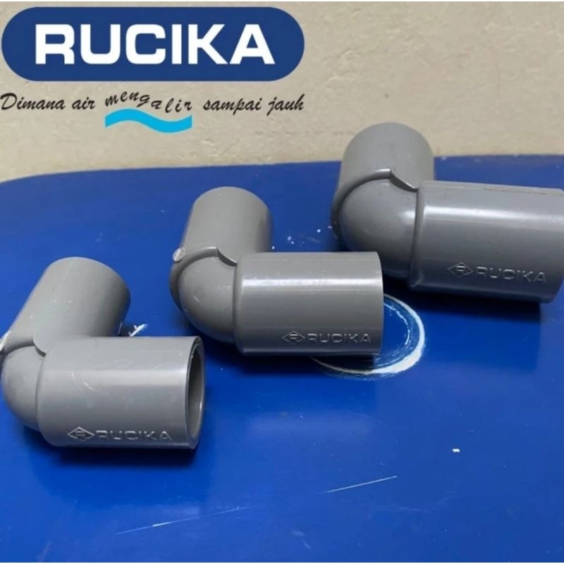 Jual Sambungan Pipa Elbow L Knee PVC Rucika 1/2 ", 3/4", 1 inch Tipe AW | Shopee Indonesia
