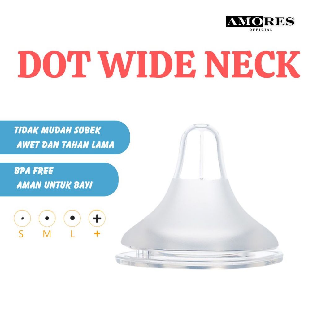 Jual Amores Pigeon Puting Dot Bayi Peristaltic Slim Neck Wide Neck ...