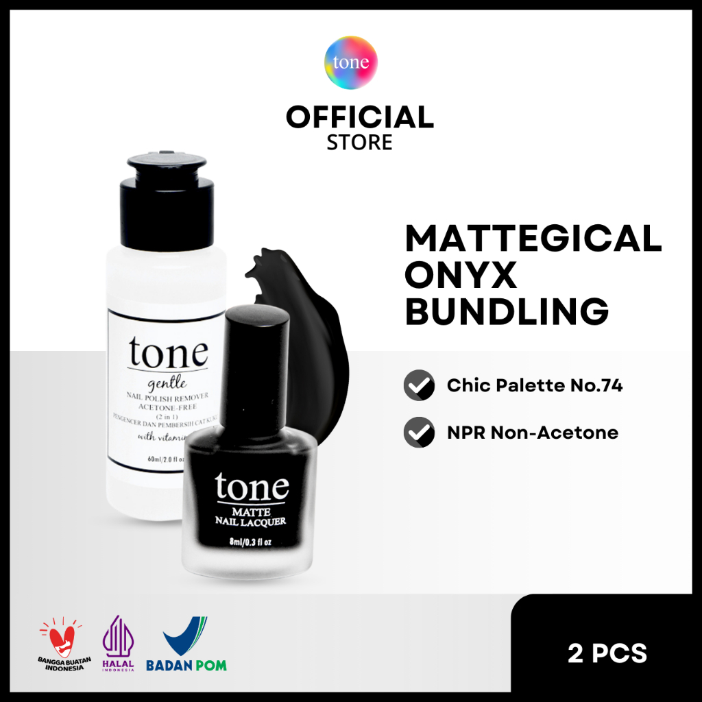Jual Bundling Tone Nail Lacquer Chic Palette Matte Series (Hitam ...