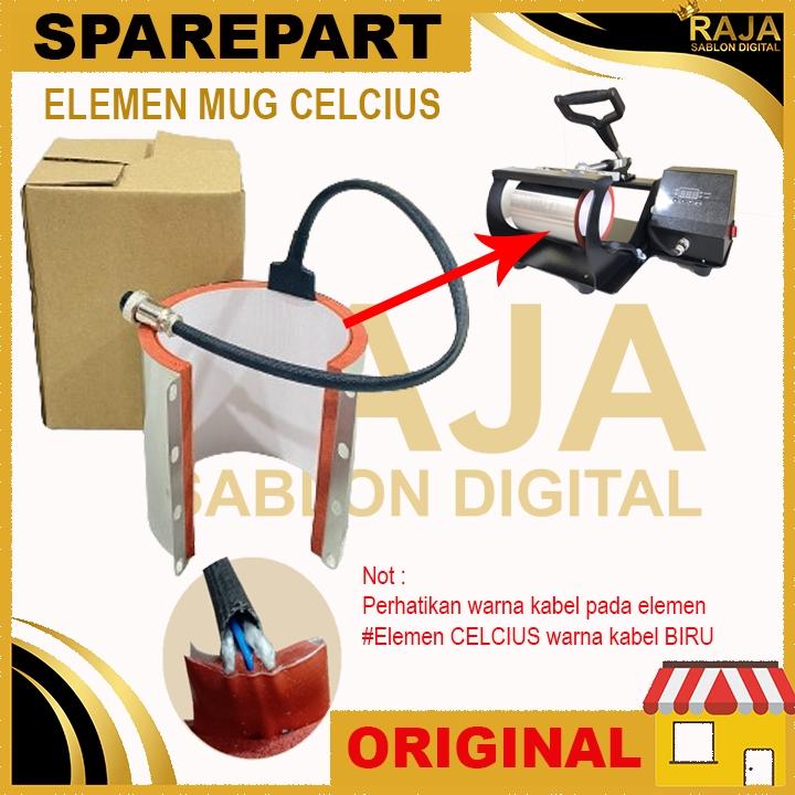 Jual Element Mesin Press Mug Celcius / Mug Heater / Element Mesin Press ...