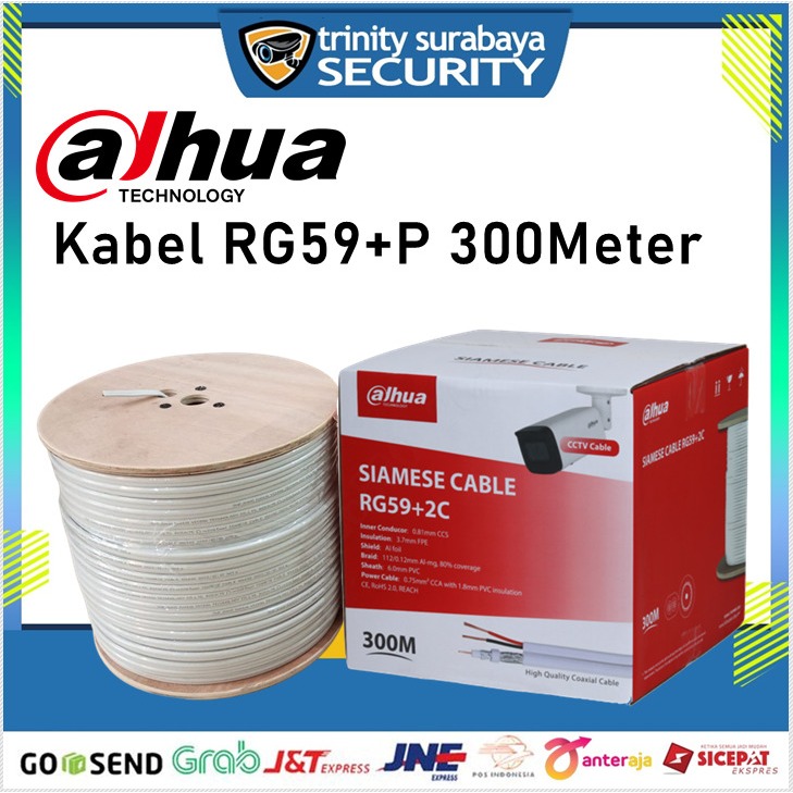 Jual Kabel Coaxial RG59+P DAHUA 300M Trinity | Shopee Indonesia