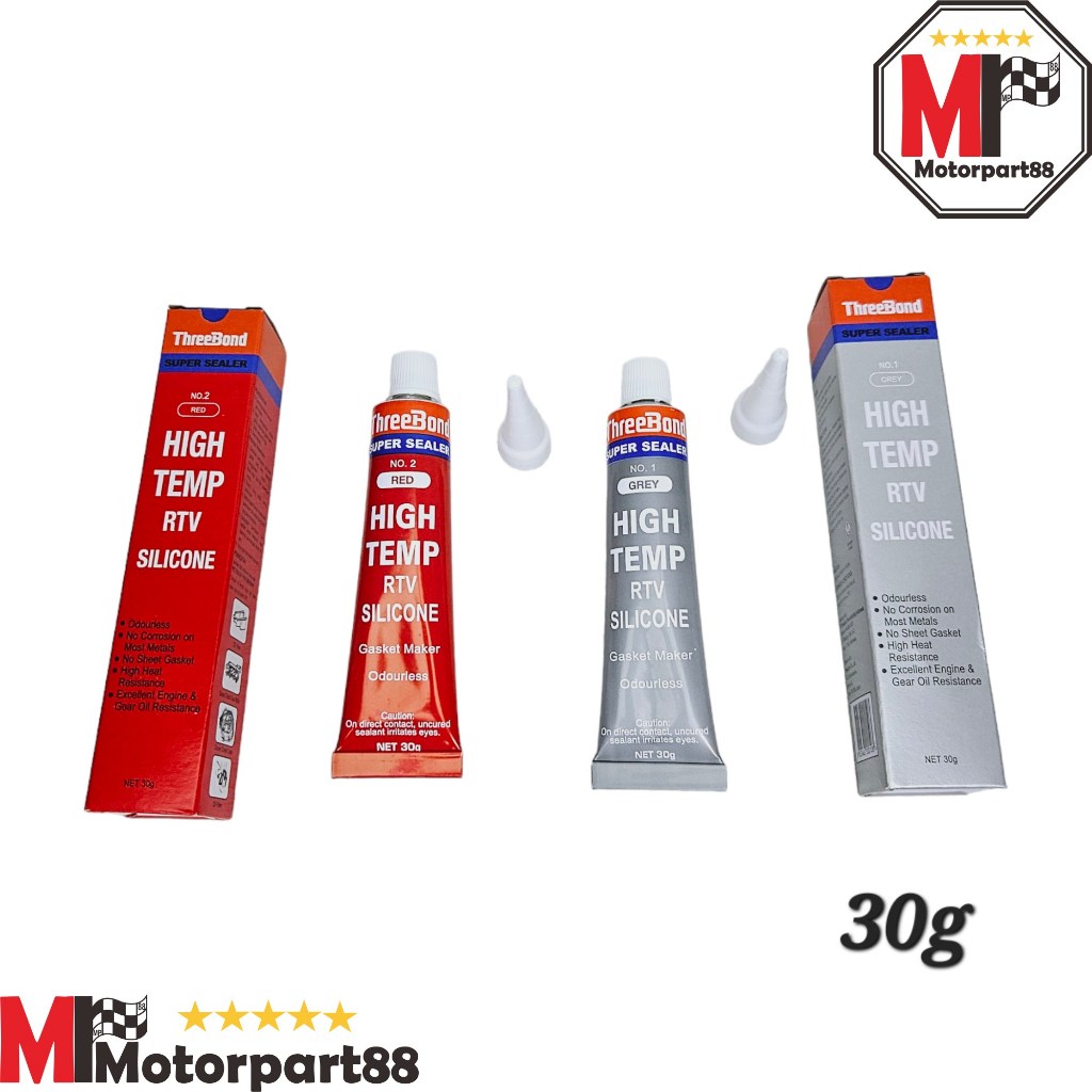 Jual LEM PAKING GASKET RTV SILICONE HIGH TEMPERATUR MEREK THREEBOND ...