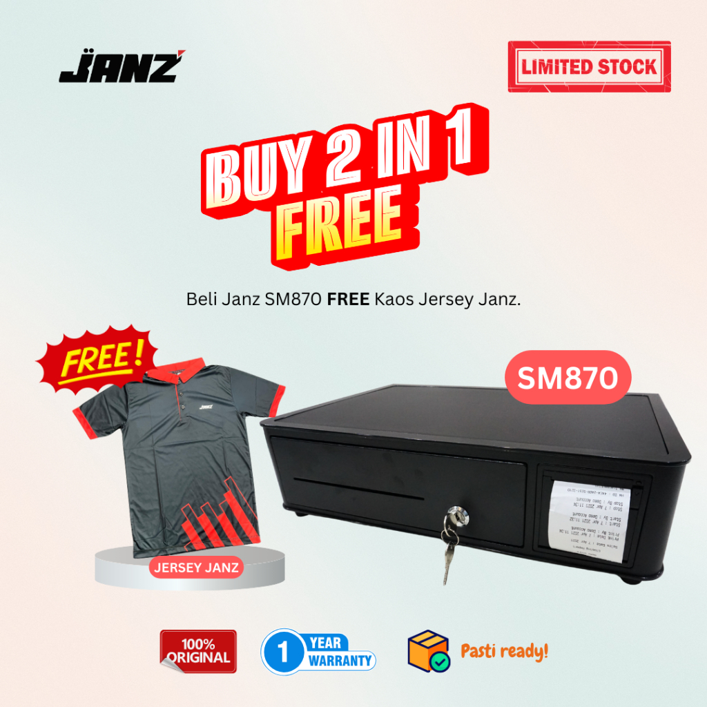 Jual JANZ JZ-SM870 Cash Drawer Include Receipt Printer 2in1 Smart ...