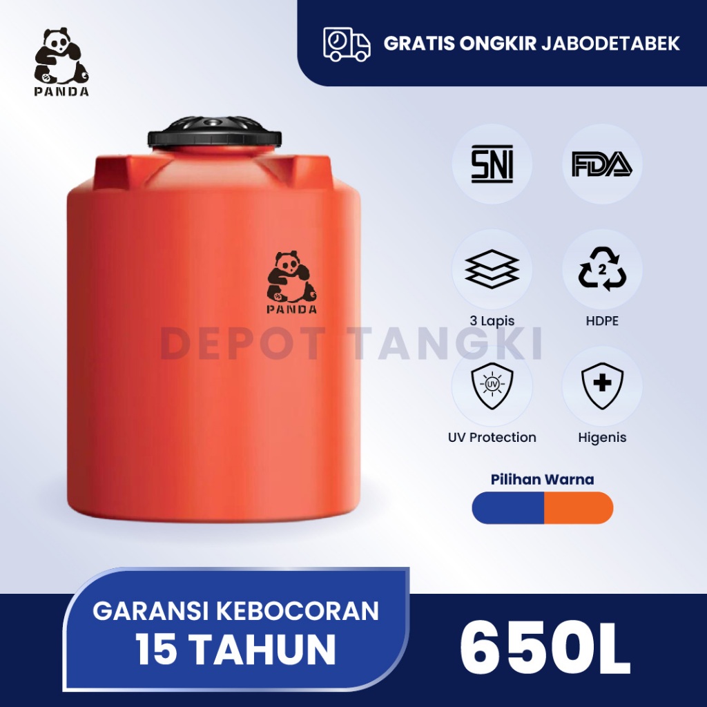 Jual Tangki Air Toren Air Tandon Air Panda 650 Liter | Shopee Indonesia